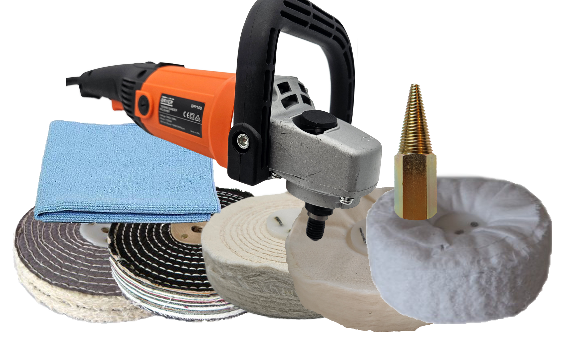 Polisher & Polishing Kit 5pce 150mm 6" x 2 Section - Polishup