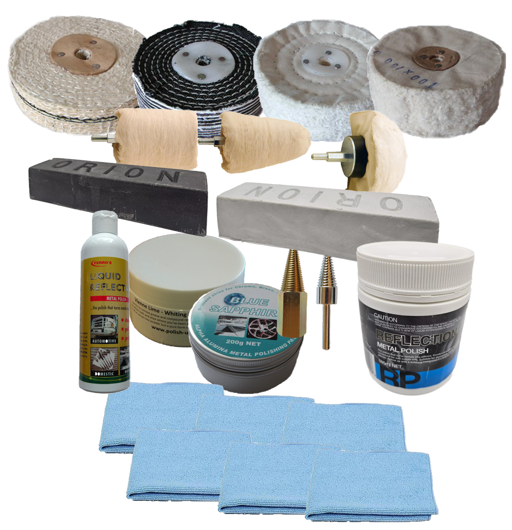 Motorcycle Frame & Swinging Arm Polishing Kit 21pce - Polishup