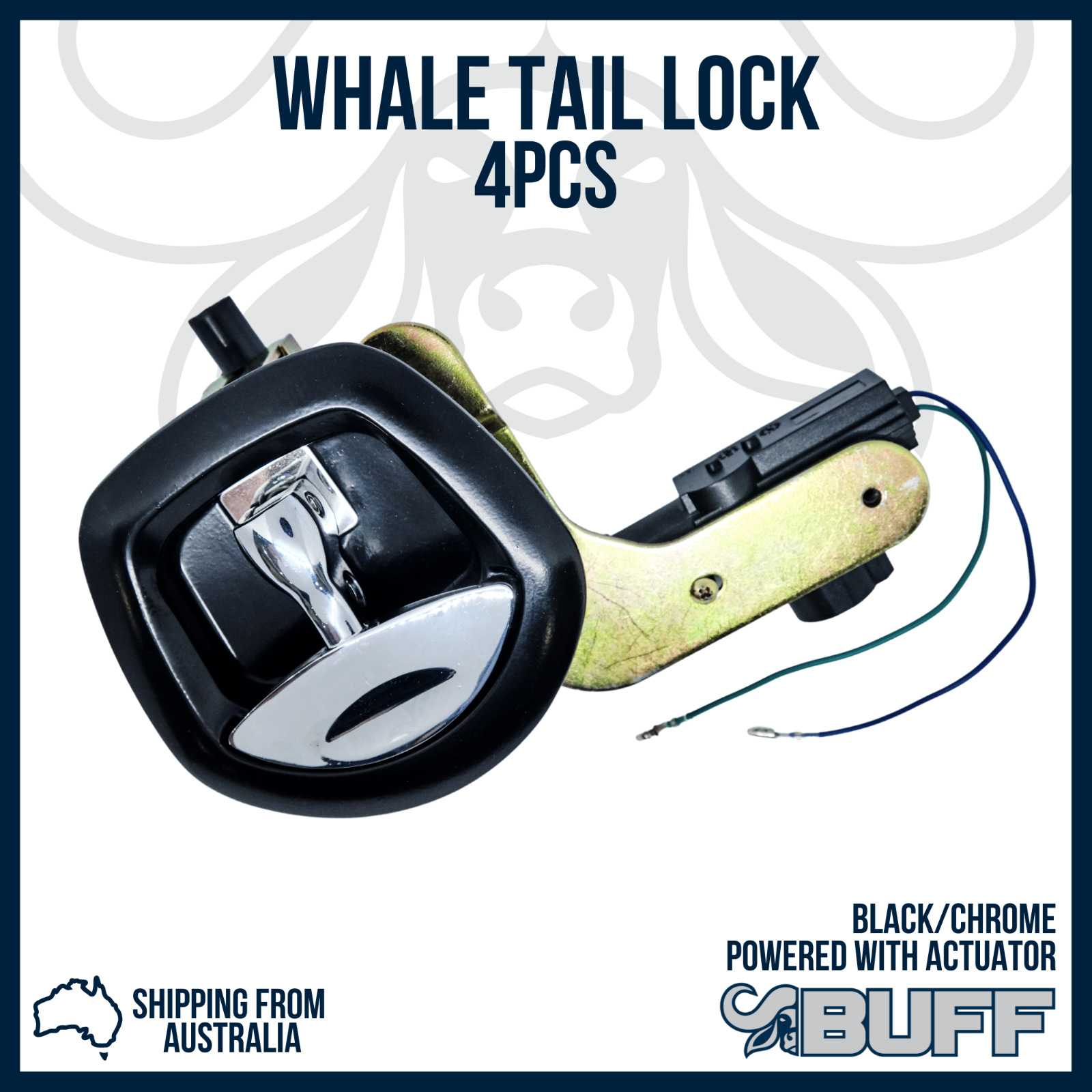 Black/Chrome Whale Tail T Handle Compression Lock (Powered Operation ...