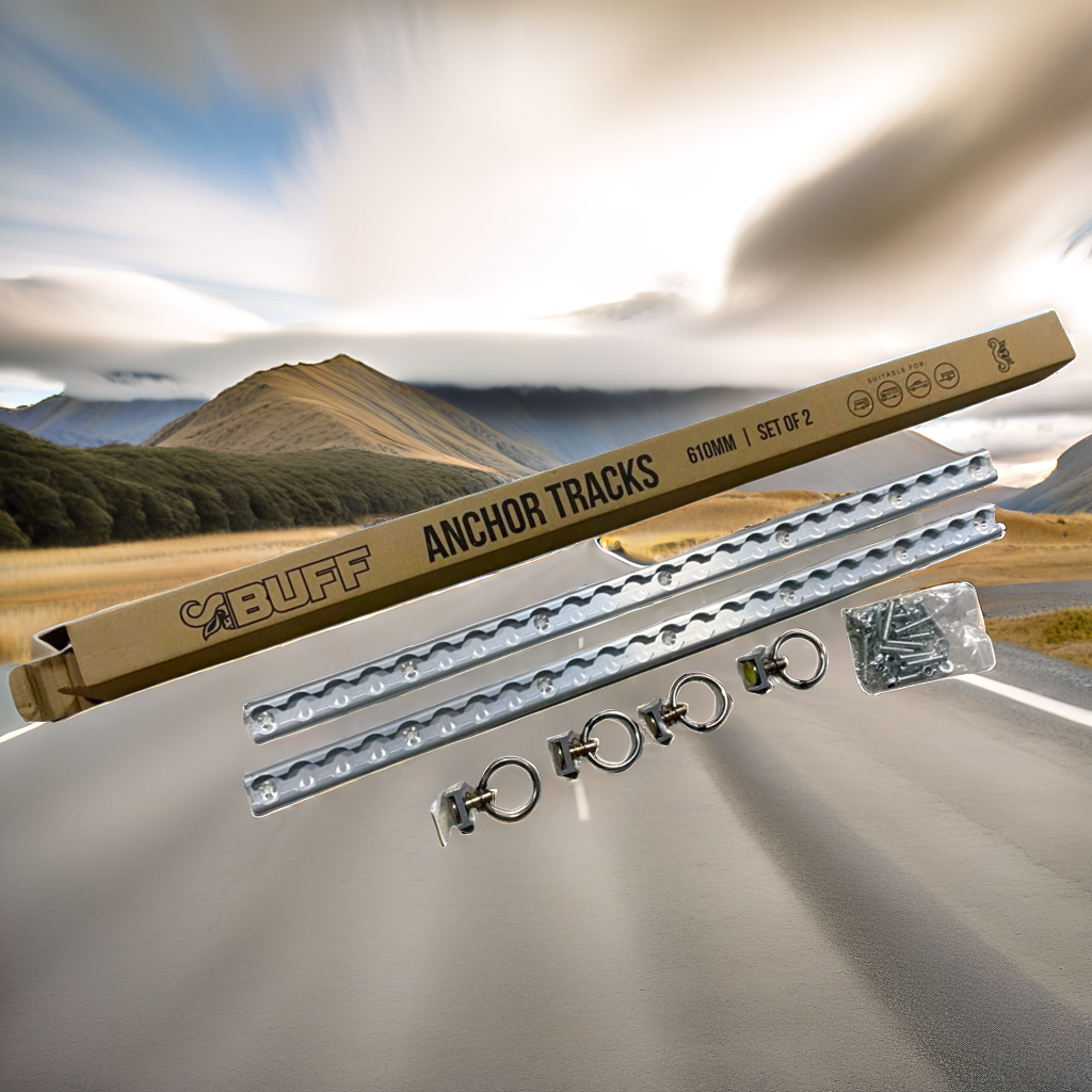 Cargo Anchor Track Kit, 2 x 610mm Tracks - Polishup