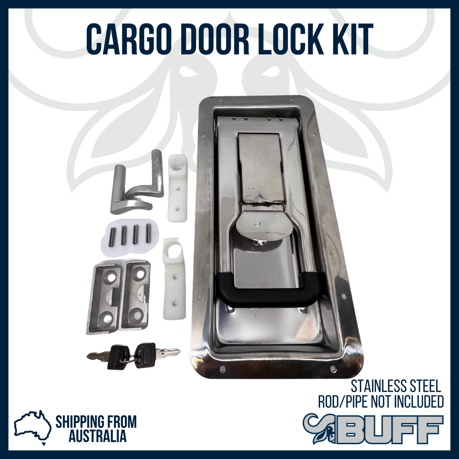 Cargo Cam Door Lock Kit - 340mm x 160mm - Polishup
