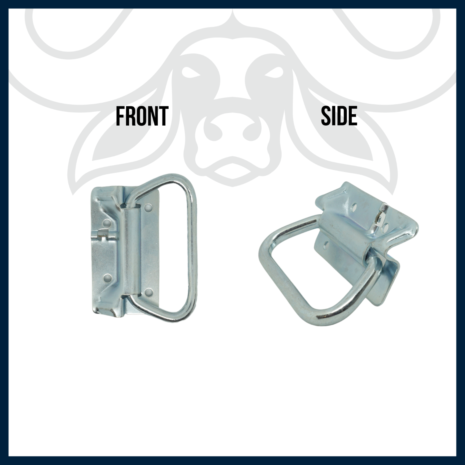 Hinged Toolbox Handle - Size: 101mm (2 Pack) - Polishup
