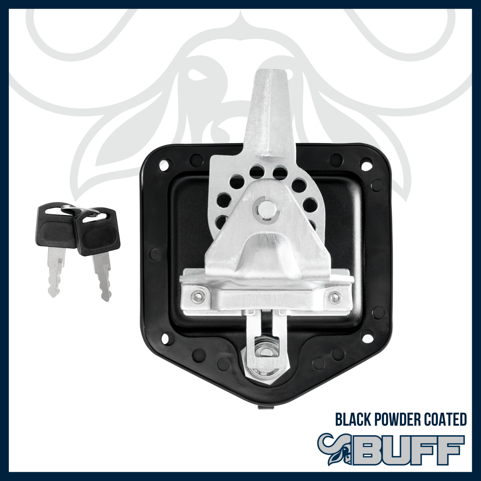 T Handle Lock Black Coated (2 Pack) - Polishup