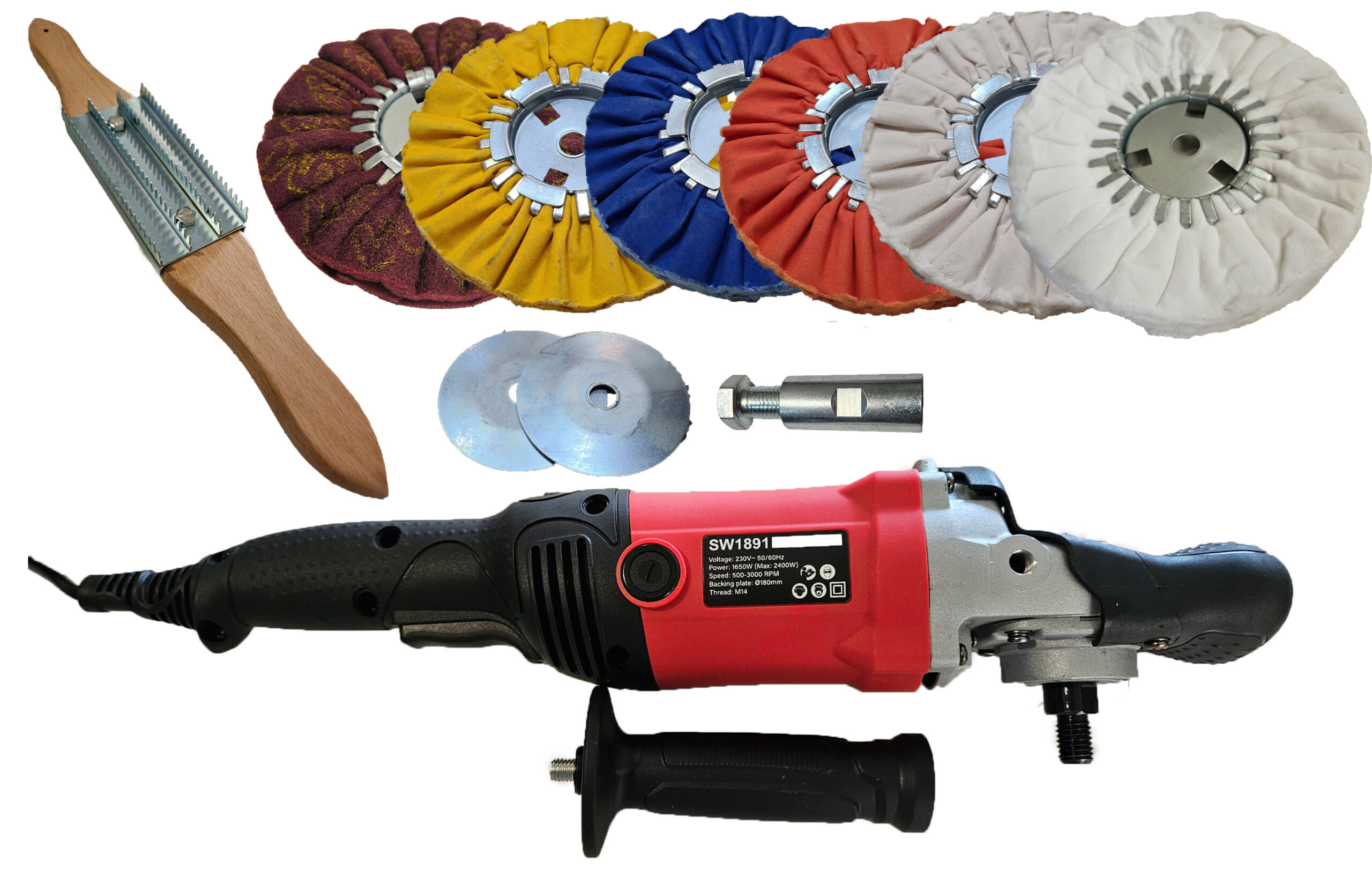 200mm Airflow Metal Polishing Kit & Polisher - Polishup