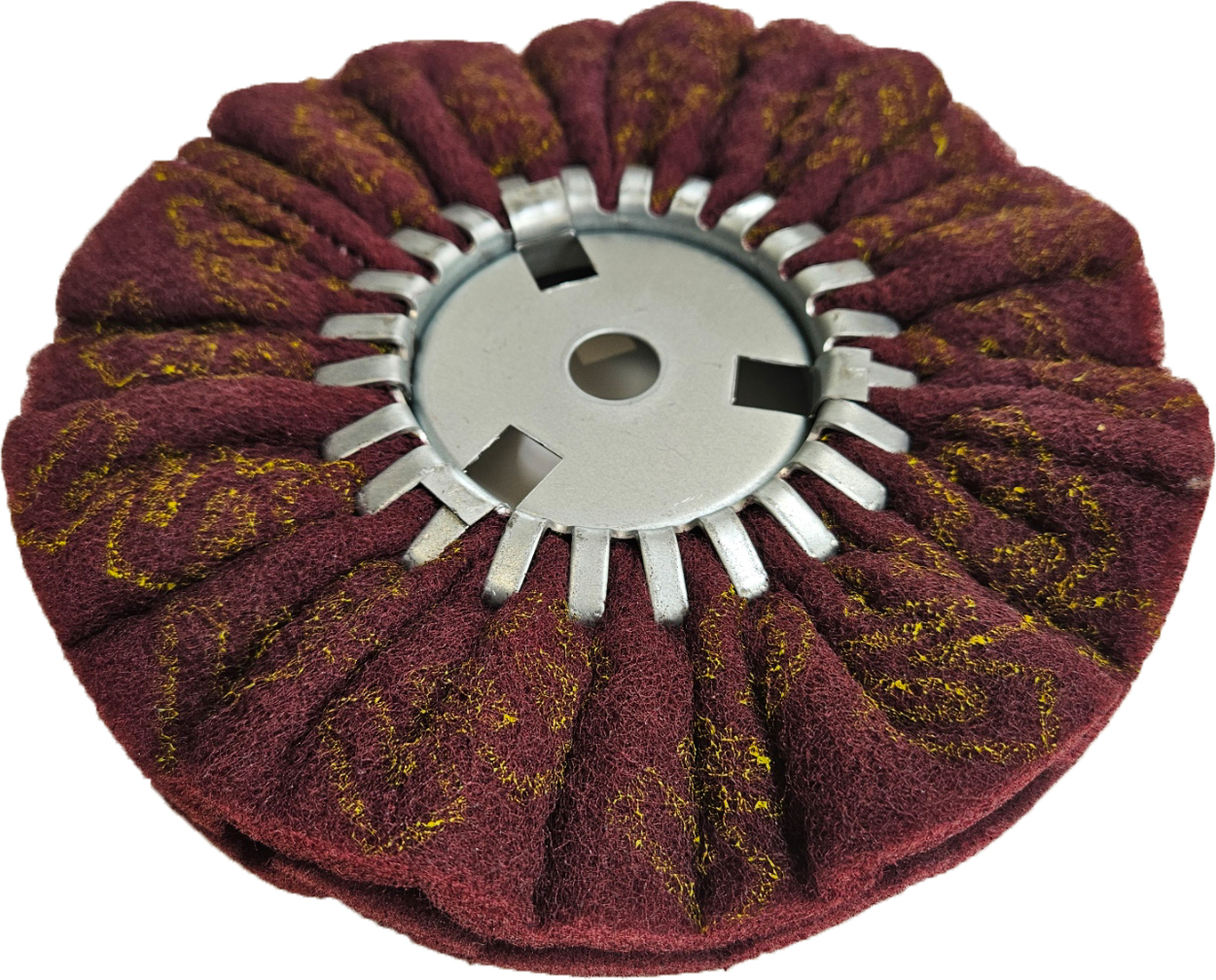 Maroon Satin Non-Woven Airway Buffing Wheel - Polishup