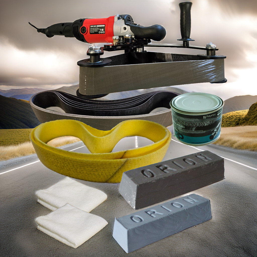 Pipe Tube Polisher Belt Sanding Polishing Kit Variable Speed - Polishup