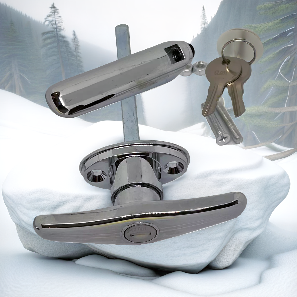 Front Fixing Chrome Plated Canopy T Handle Lock with Cam Lever (2 Qty ...