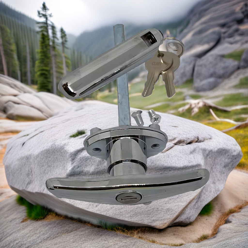 Rear Fixing Chrome Plated Canopy T Handle Lock with Cam Lever (Single ...