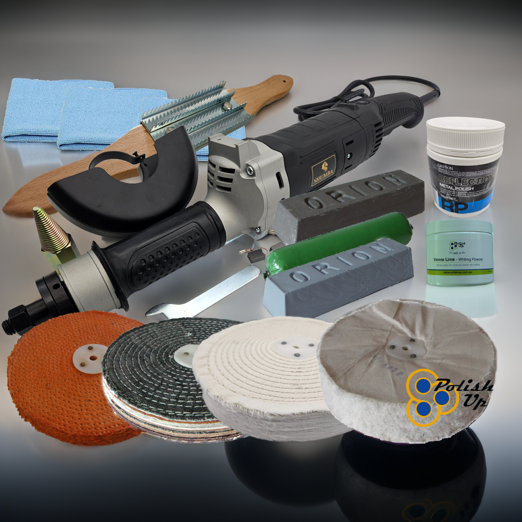 200mm Straight Polisher Alloy & Stainless Steel Kit - Polishup
