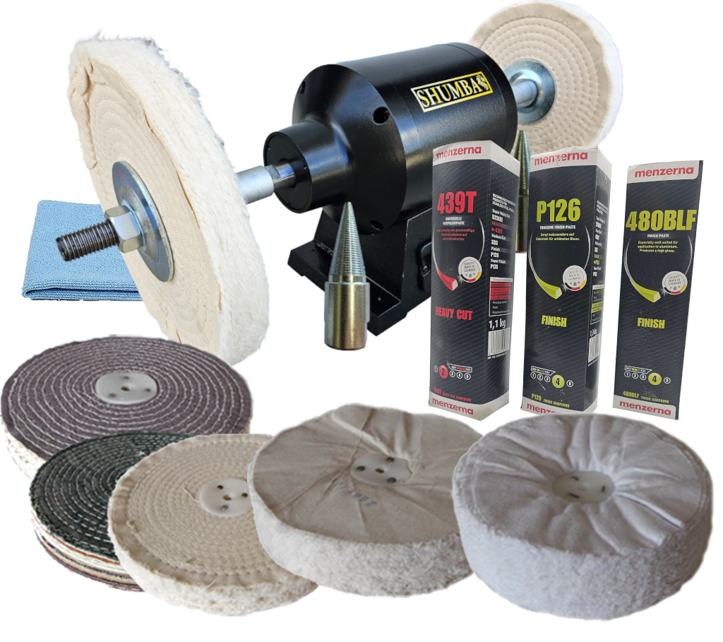 200mm Alloy & Stainless Bench Polisher Kit 1500 Watt - Polishup