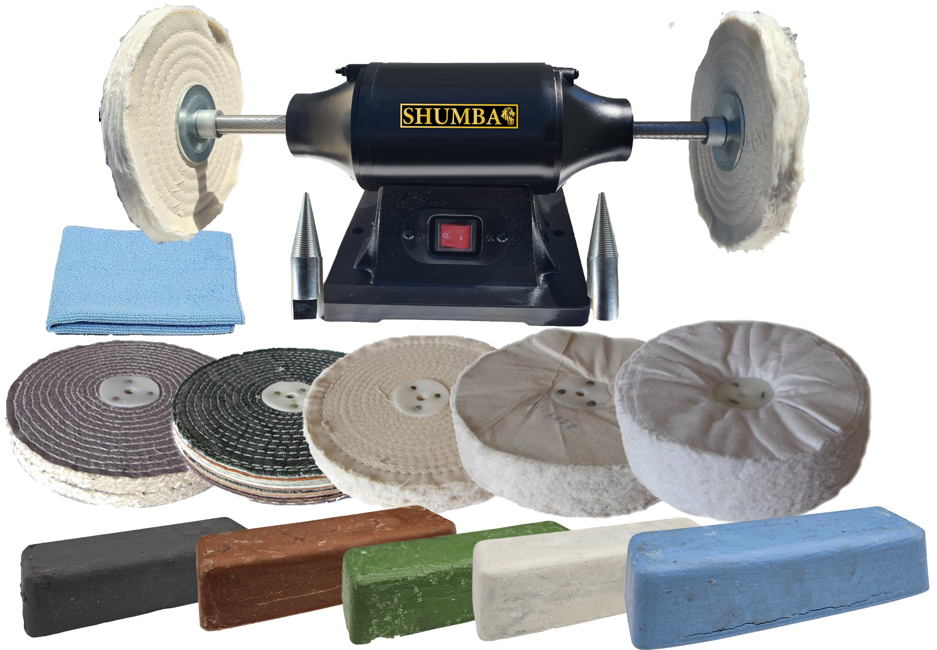 Bench Polisher With 8 inch Polishing Wheel Kit - Polishup