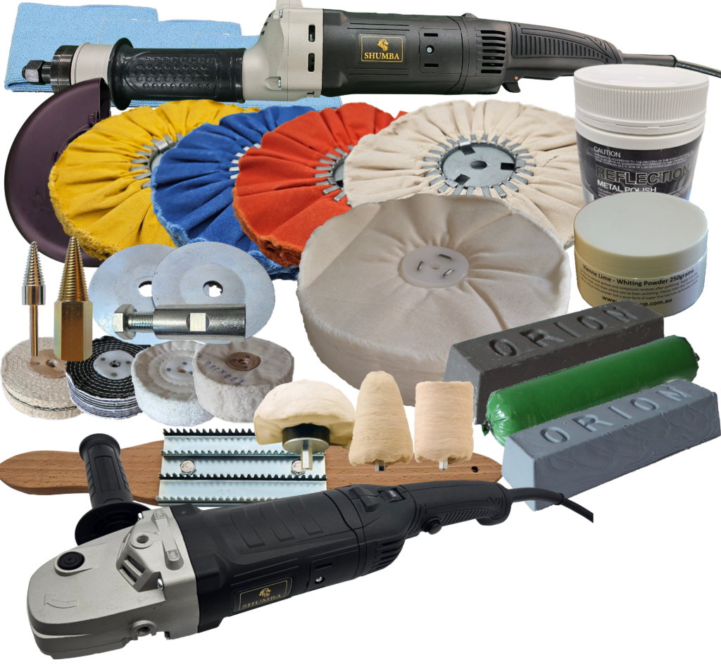 250mm Truck Airflow Metal Polishing Kit With Two Polishers - Polishup